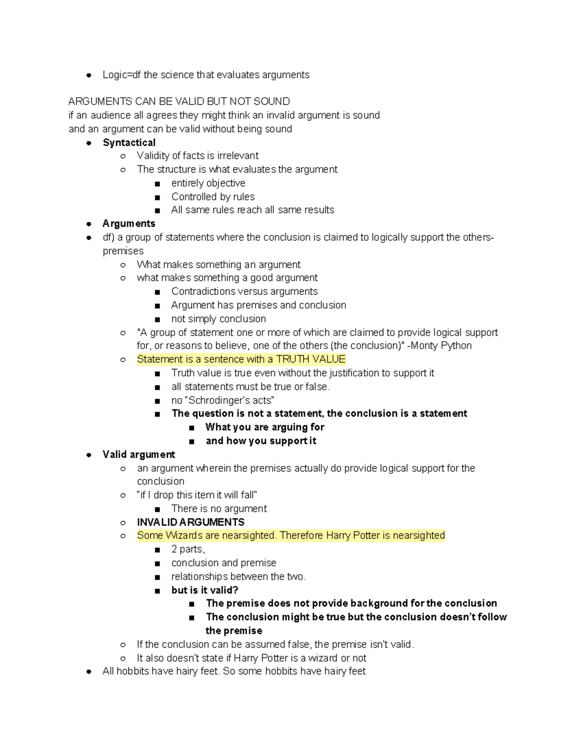 Types of Arguments - Notes from Prof. Armstrong's class. These are walk ...