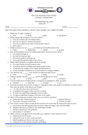 COT2-Lesson-Plan - Different Text Types - BSED English - PangSU - Studocu