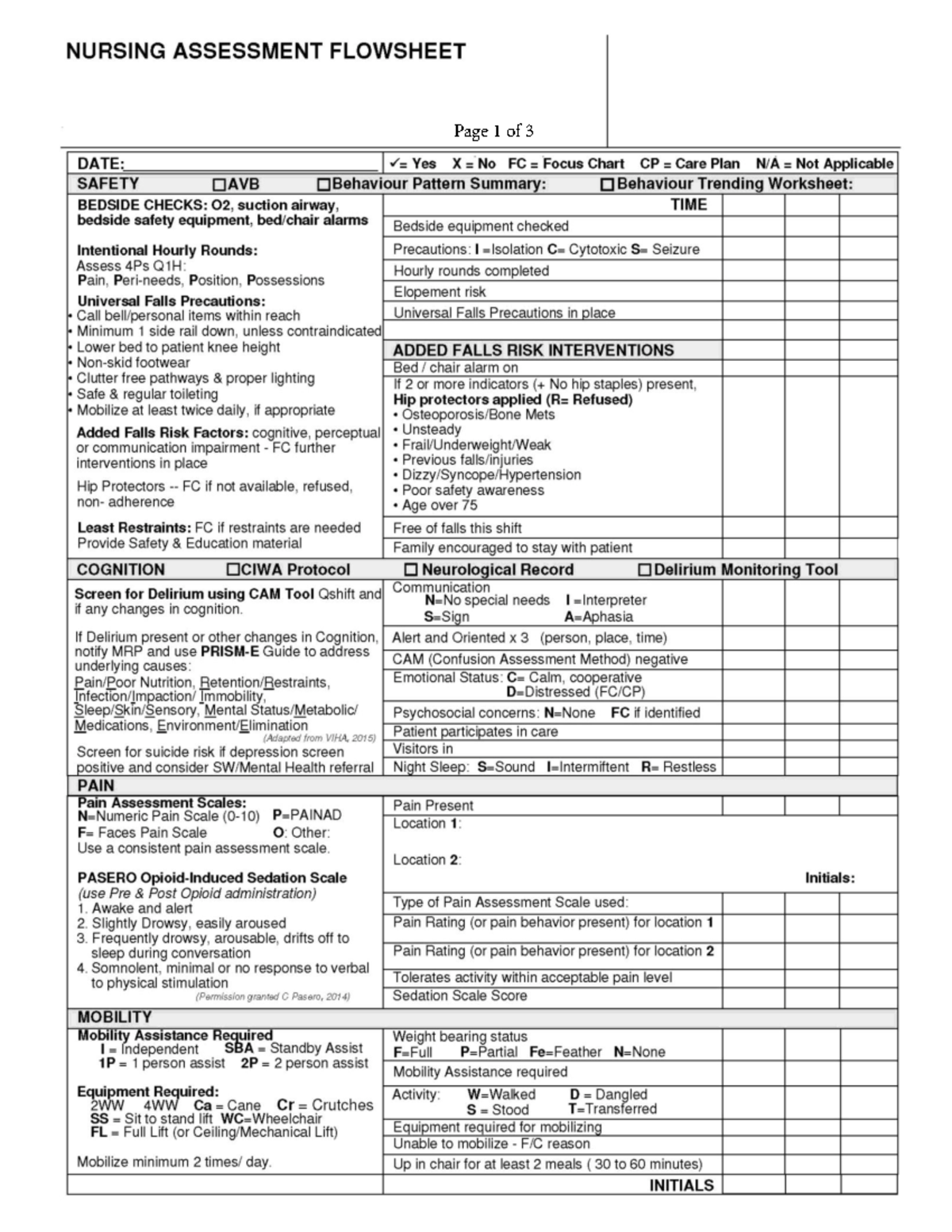 Charting pack 20 - Page 1 of Page of . SECTION 1 - Cardio Pulmonary ...