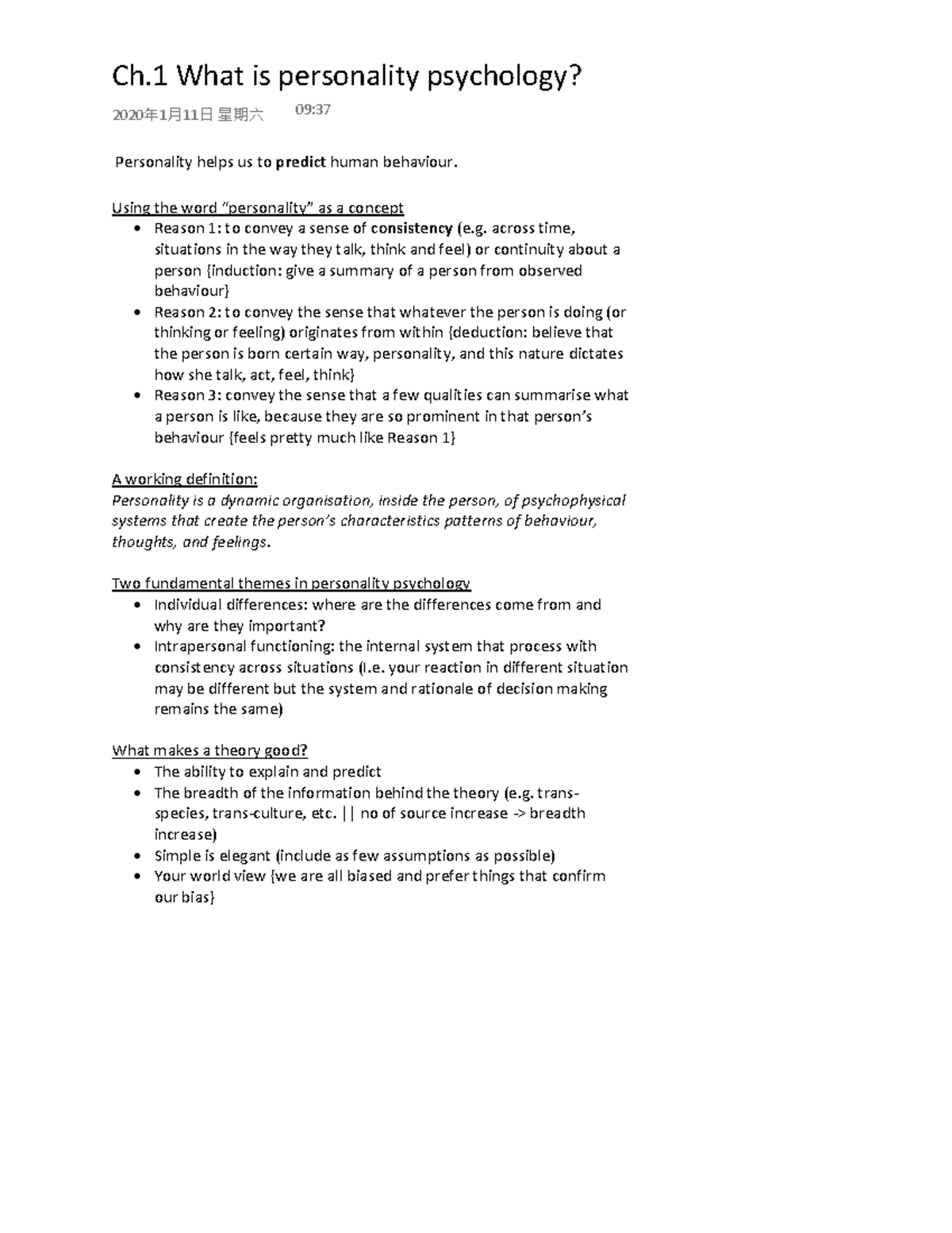 Introduction to Personality Psychology - hƐŝŶŐ ƚŚĞ ǁŽƌĚ ͞ƉĞƌƐŽŶĂůŝƚLJ͟ ...