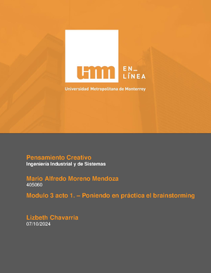 Módulo 3. Actividad 2. Lluvia de ideas. Generando ideas.docx - 1 ...
