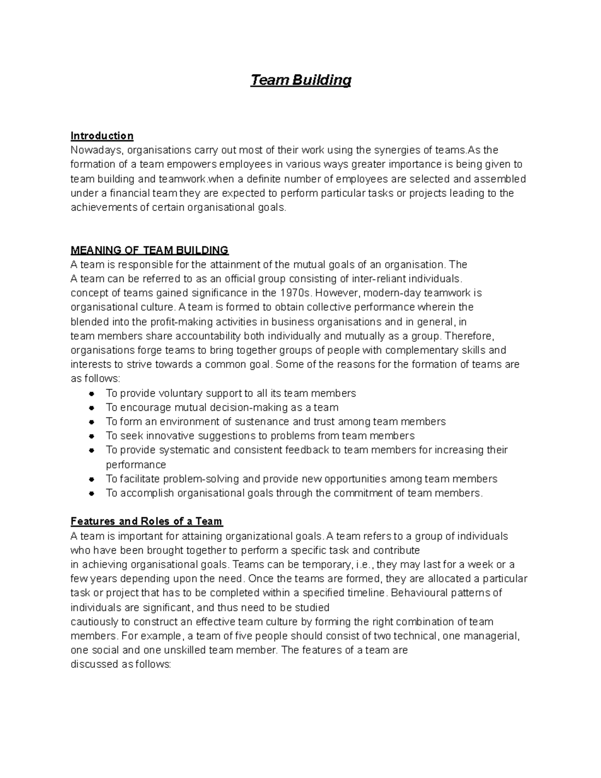 Team Building - very useful - Team Building Introduction Nowadays ...