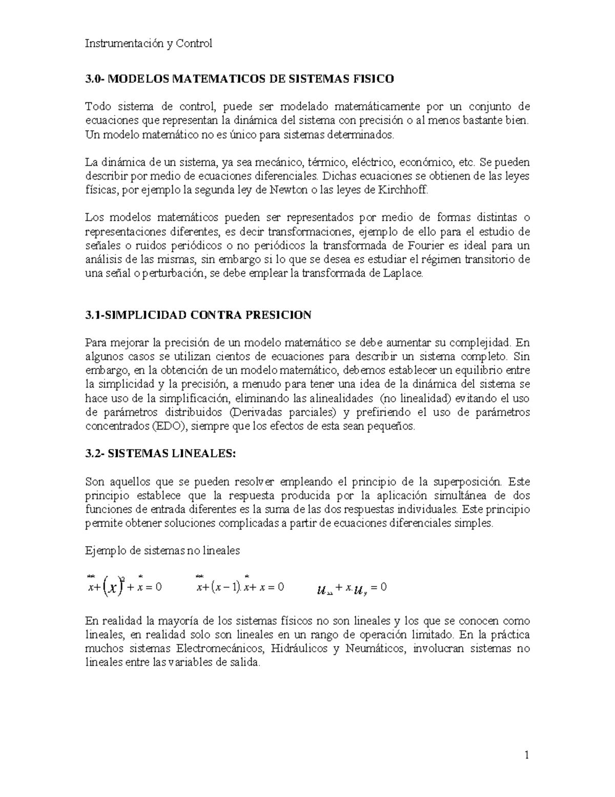 2- Modelos Matematicos DE Sistemas Fisico - ####### 3- MODELOS ...