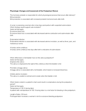 Intrapartum Complications - ” Which nursing intervention is most ...