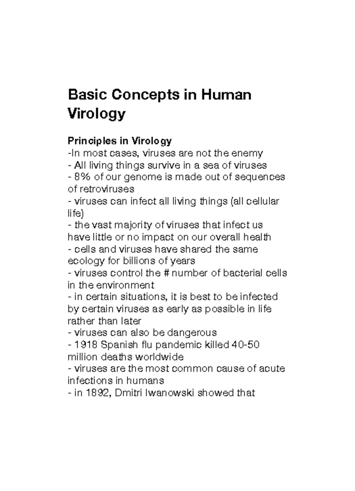 Basic Concepts in Human Virology - Basic Concepts in Human Virology ...