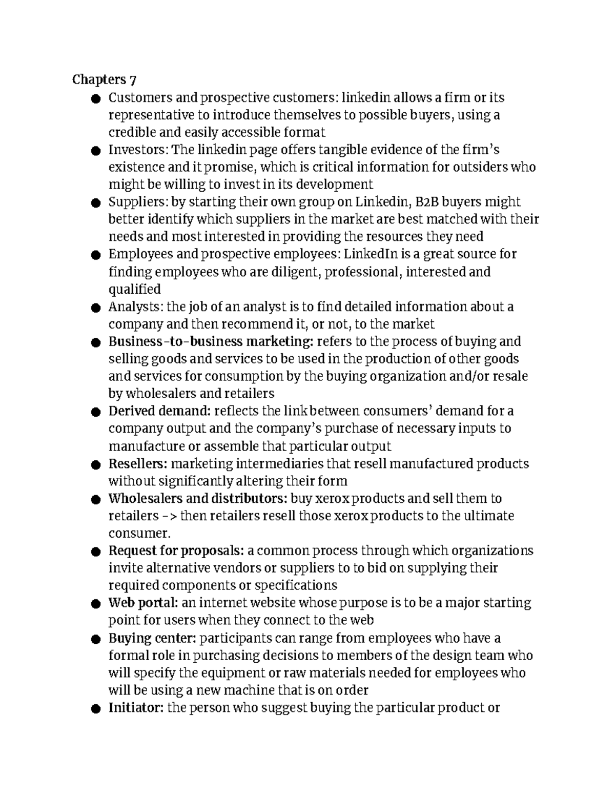 Week 4 chapter 7 4 - Nancy A - Chapters 7 Customers and prospective ...