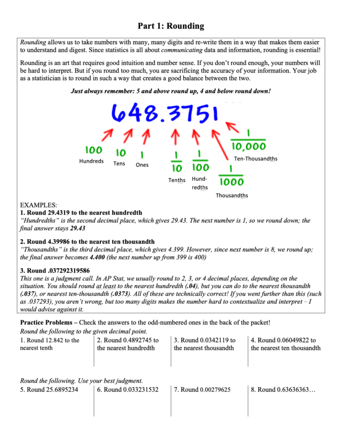 Microsoft Word - APstatistics Summer Assignment.docx - AP Stats- Summer section 1of2. 2021 - Studocu