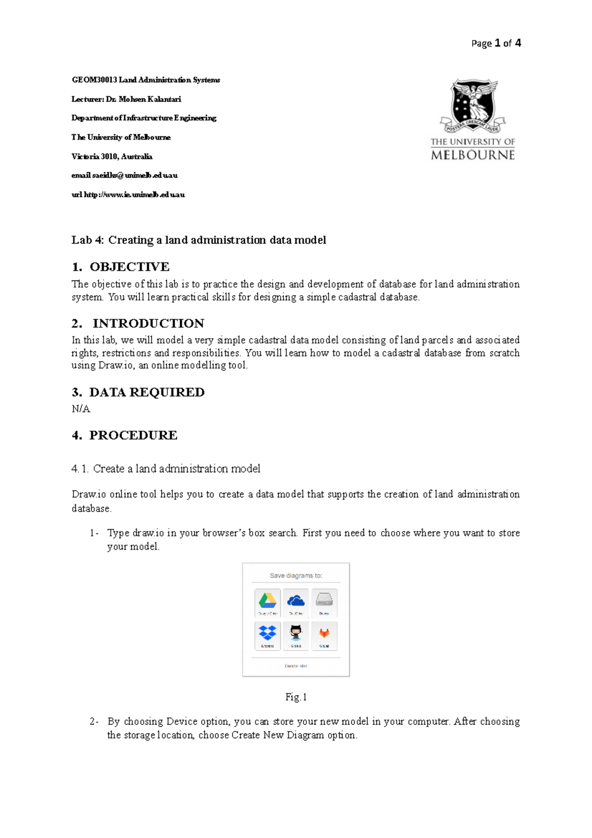 Lab 4: Creating a land administration data mode - GEOM30013 - Unimelb ...