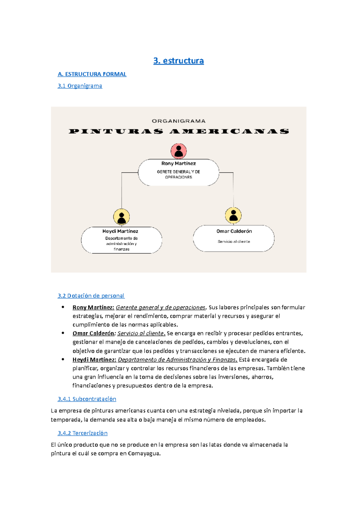 3. Estructura - Yei - 3. estructura A. ESTRUCTURA FORMAL 3 Organigrama ...