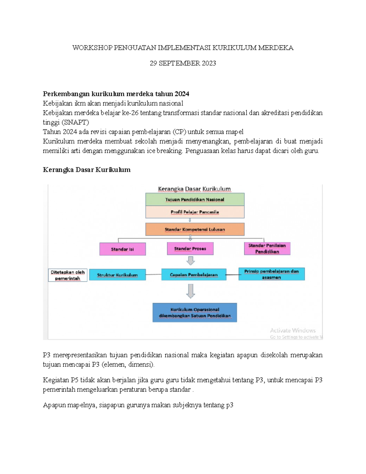 Workshop Penguatan Implementasi Kurikulum Merdeka 29 sept - WORKSHOP PENGUATAN IMPLEMENTASI ...