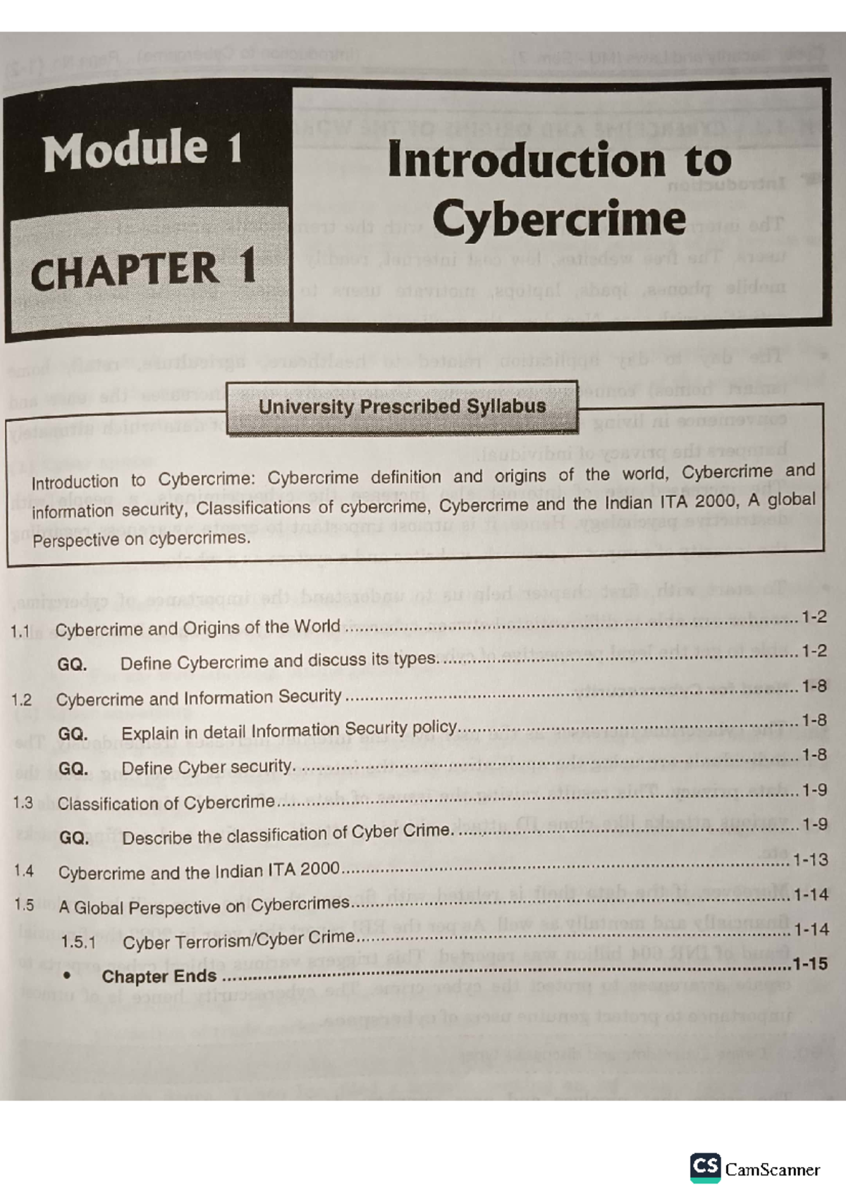 Module-1- Introduction to Cybercrime - Cyber Security And Laws - Studocu