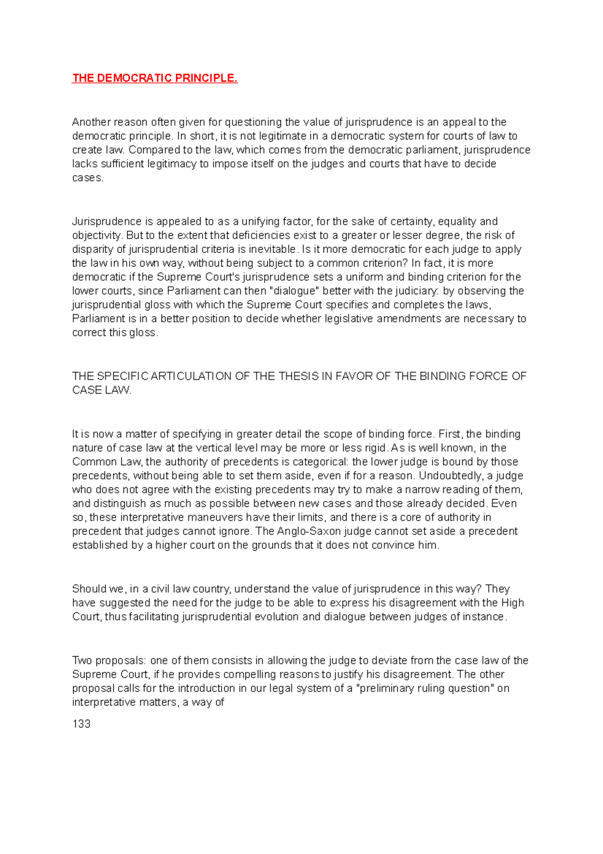 THE Democratic Principle. 13 - THE DEMOCRATIC PRINCIPLE. Another reason ...