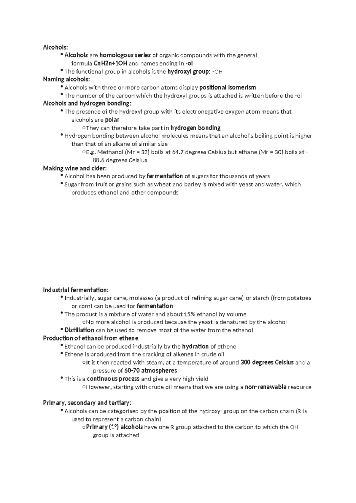 organic chemistry reactions - Alcohols: Alcohols are homologous series ...