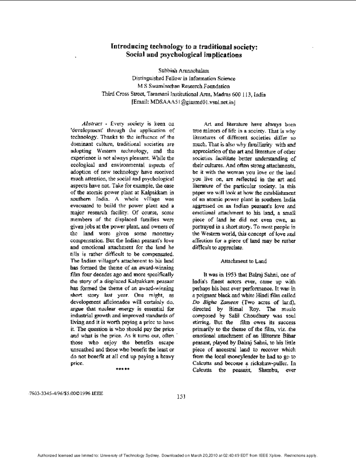 Social implications of technology on traditional society - Introducing ...
