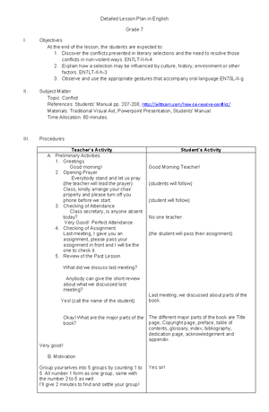 Detailed Lesson Plan in MAPE7 ART, fourth Quarter - Detailed Lesson ...