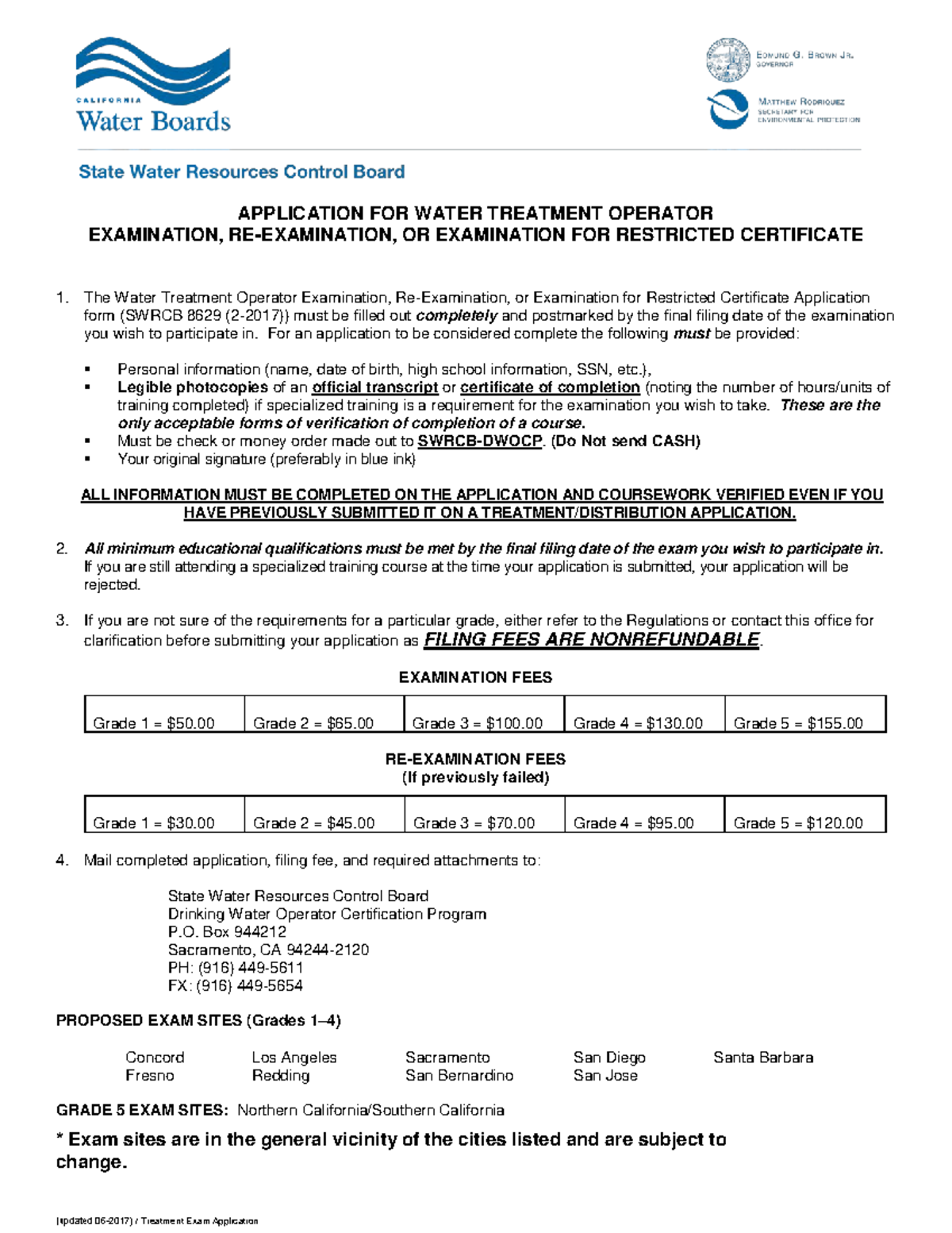 Attachment-B Treatment-Application - APPLICATION FOR WATER TREATMENT ...