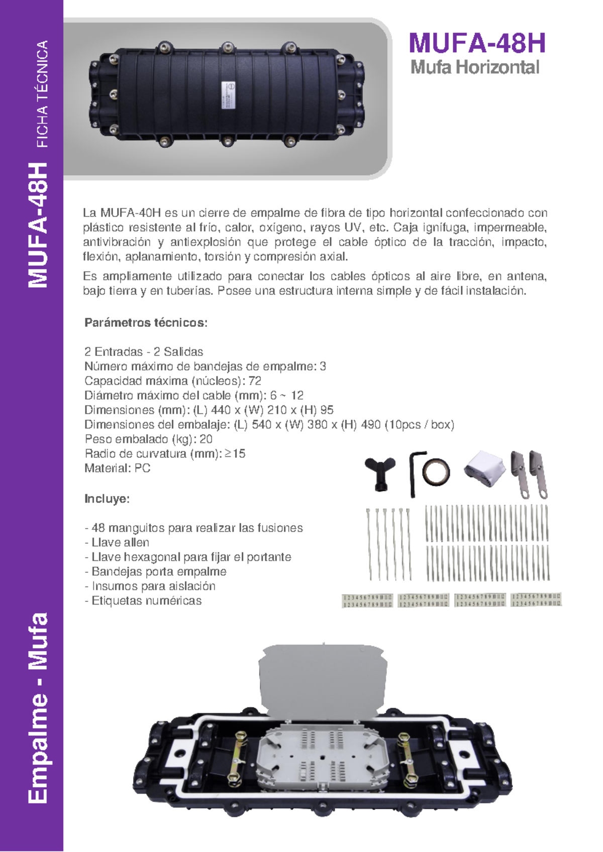 MUFA-48Horizontal - mufa 48 - MUFA-48H Mufa Horizontal MUFA-48H Empalme ...