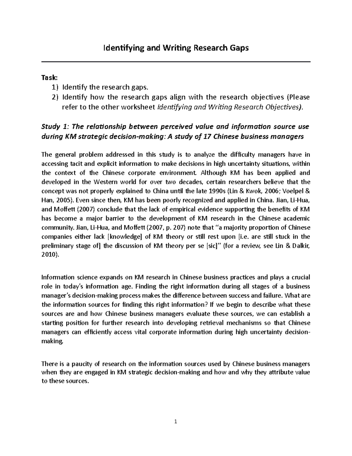 CAES9420 Identifying and Writing Research Gaps - Identifying and ...