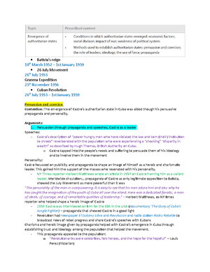 Emergence of Castro's Cuba- Conditions and Rise to Power - Conditions ...