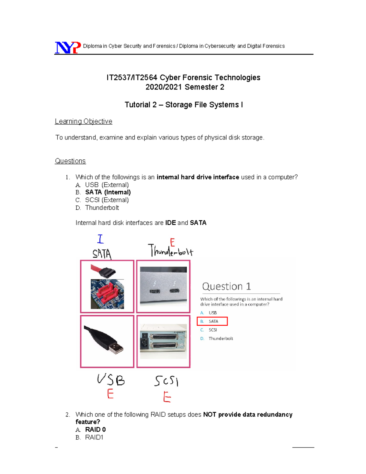 Cfort T02 - Tutorial - Diploma in Cyber Security and Forensics / Diploma in Cybersecurity and ...