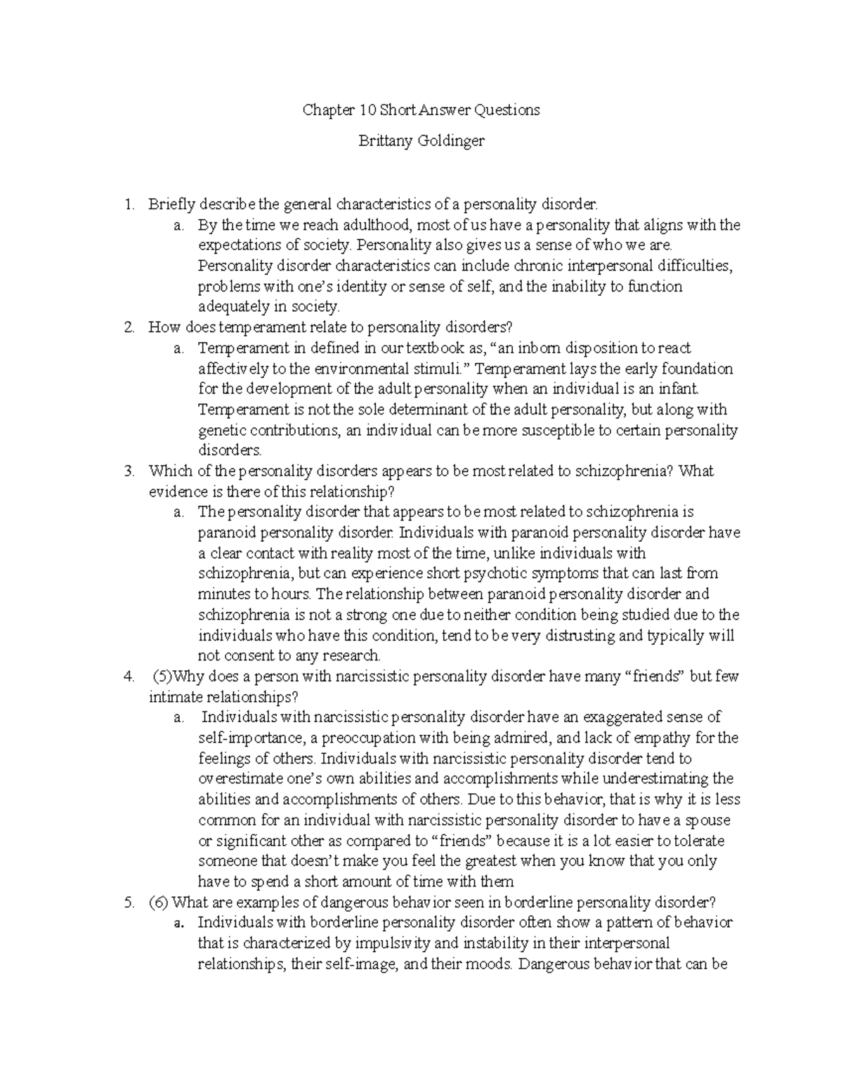 Chapter 10 Short Answer Questions - Chapter 10 Short Answer Questions ...