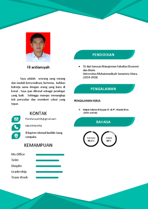 Dian harry cv - SDM - Psikologi Manajemen SDM - Studocu