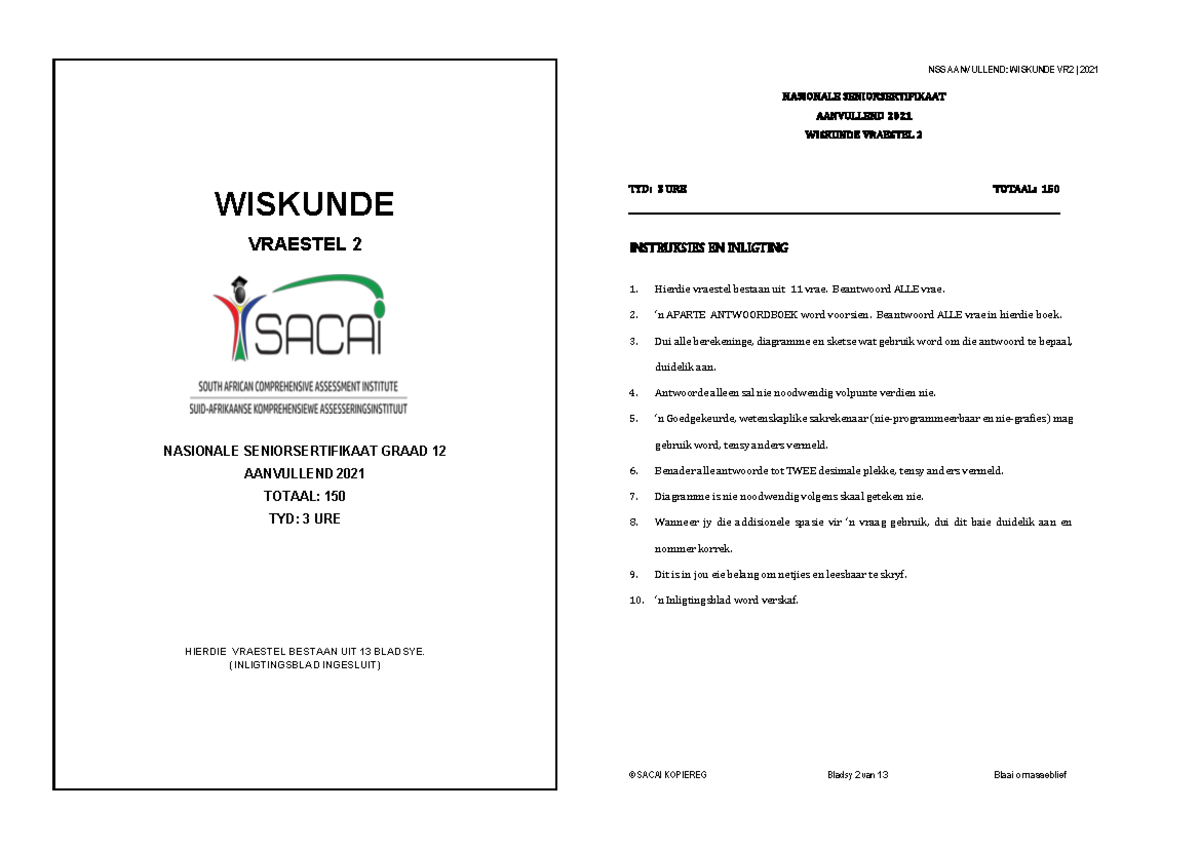 WISK+VR2+MRT2021+DRUK - WISKUNDE VRAESTEL 2 NASIONALE SENIORSERTIFIKAAT ...