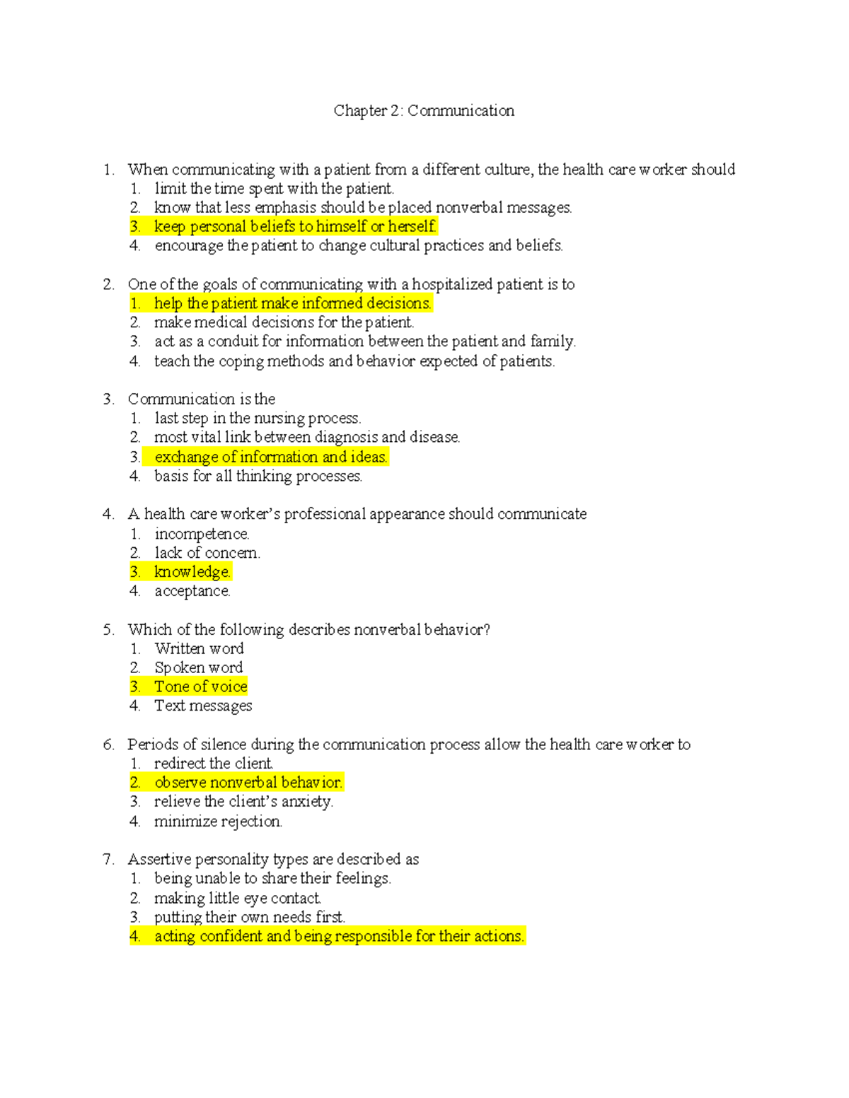 Chapter 2 Communication Done - Chapter 2: Communication When communicating with a patient from a ...