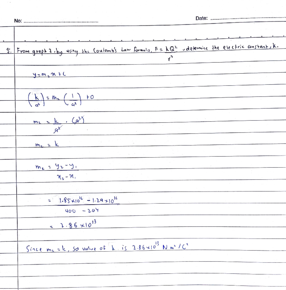 Physics datasheet lab 1 - No ...