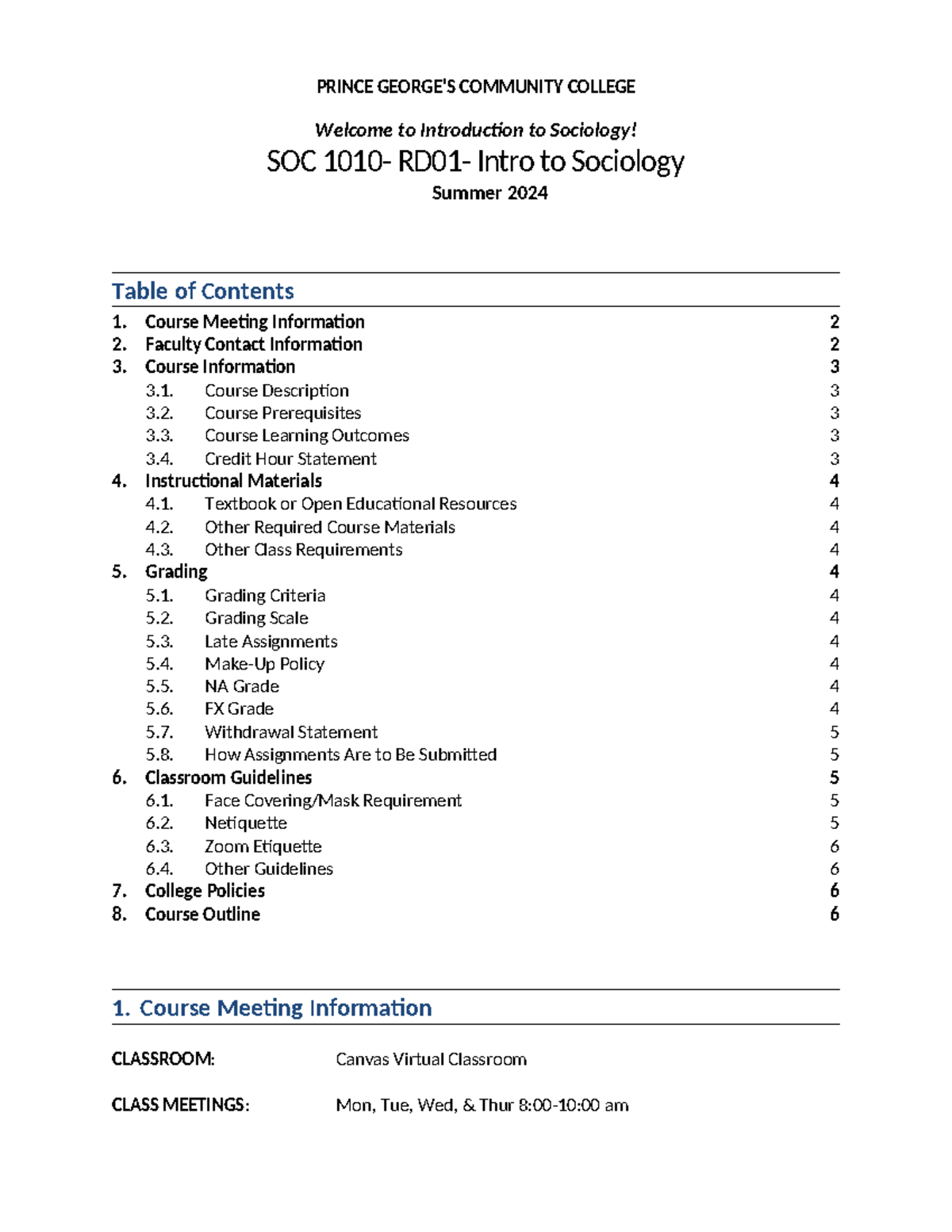 Summer 2024 Syllabus RD01 - PRINCE GEORGE'S COMMUNITY COLLEGE Welcome ...