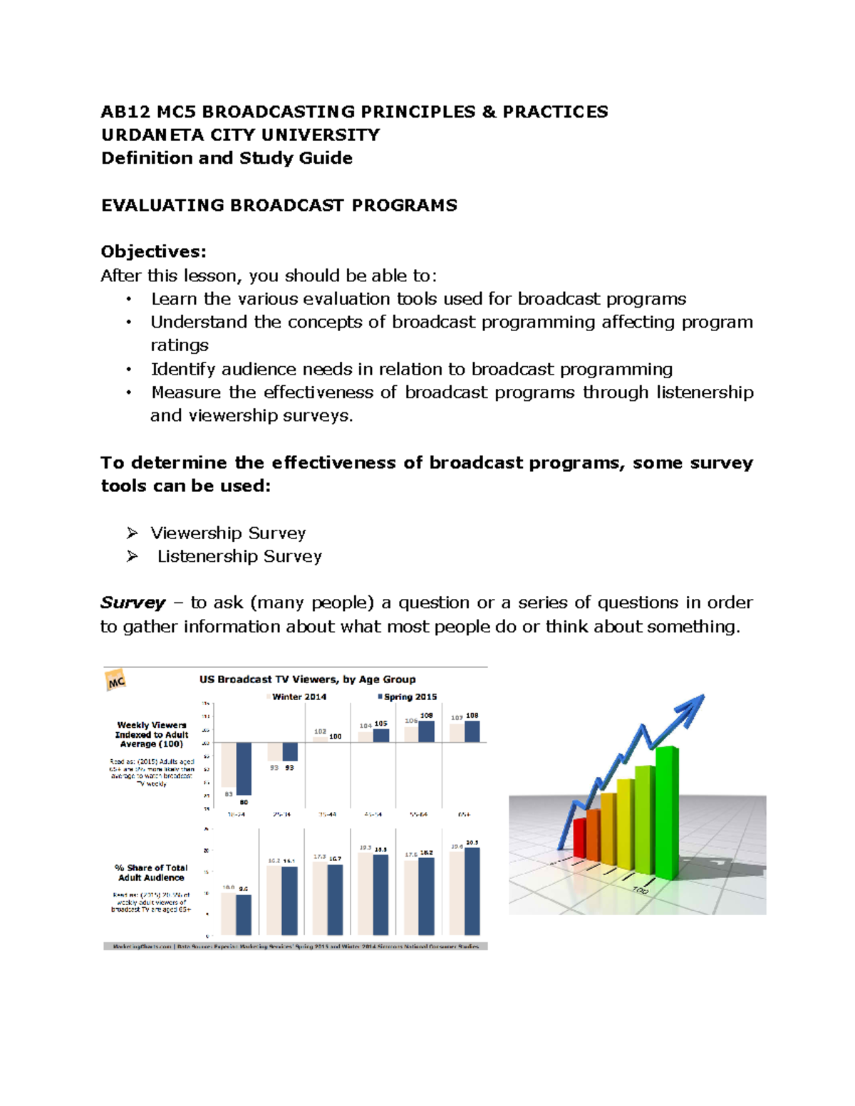 Evaluating Broadcast Programs - AB12 MC5 BROADCASTING PRINCIPLES ...