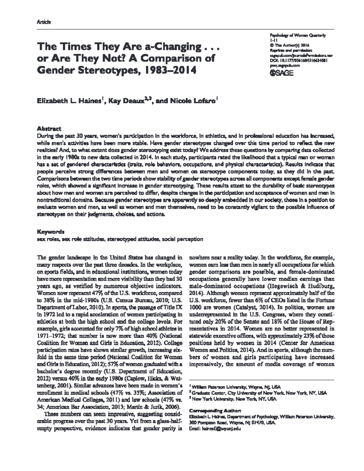 A comparisonof gender stereotypes - IMA 30 - Studocu