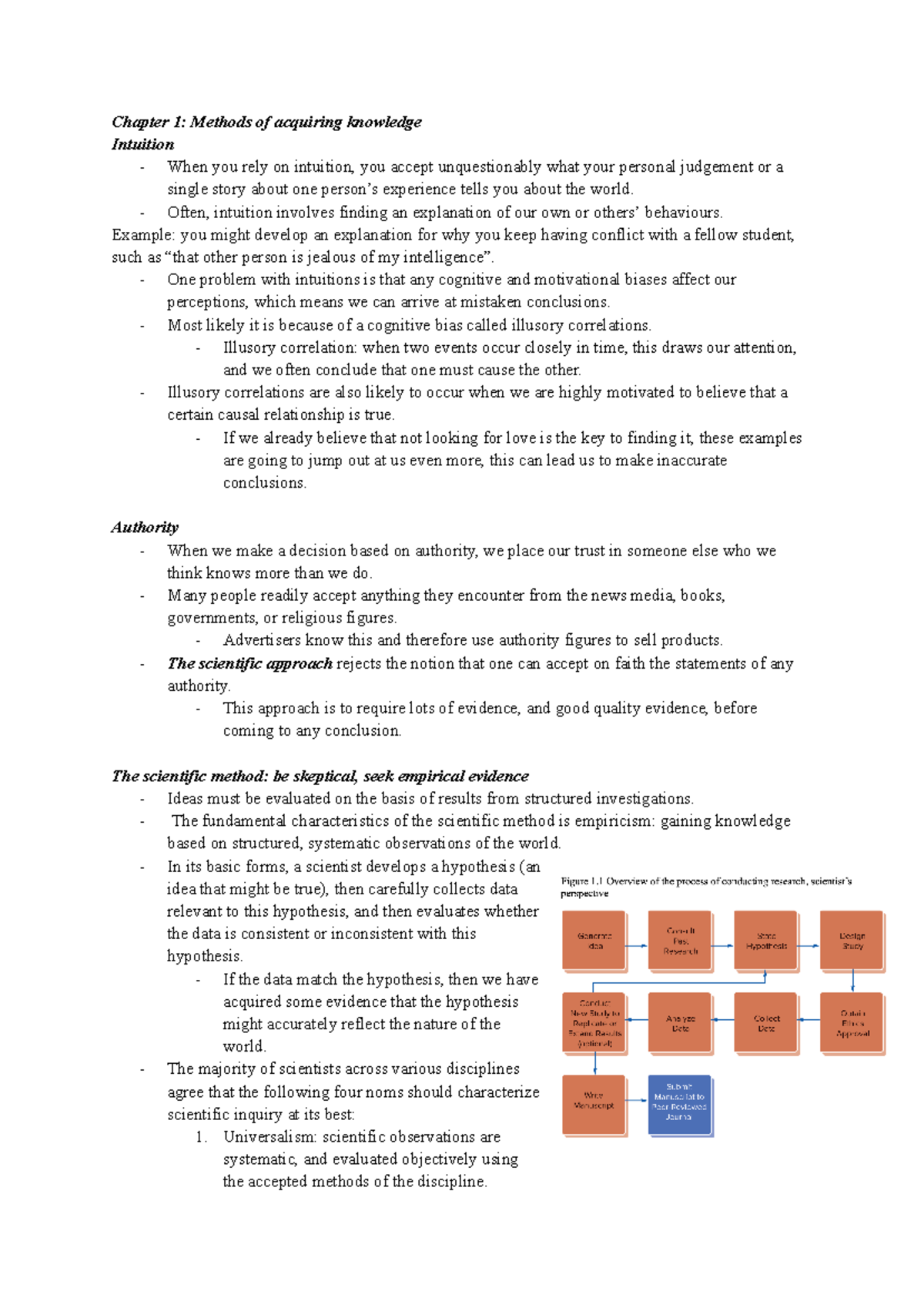 Textbook notes ~ chapter 1 + 2 - Chapter 1: Methods of acquiring ...