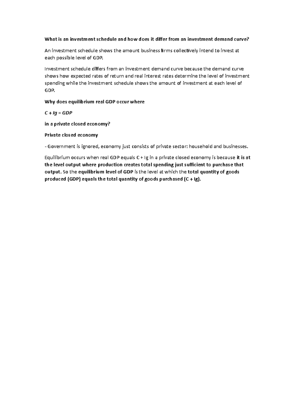Macro 2 - practices - What is an investment schedule and how does it ...