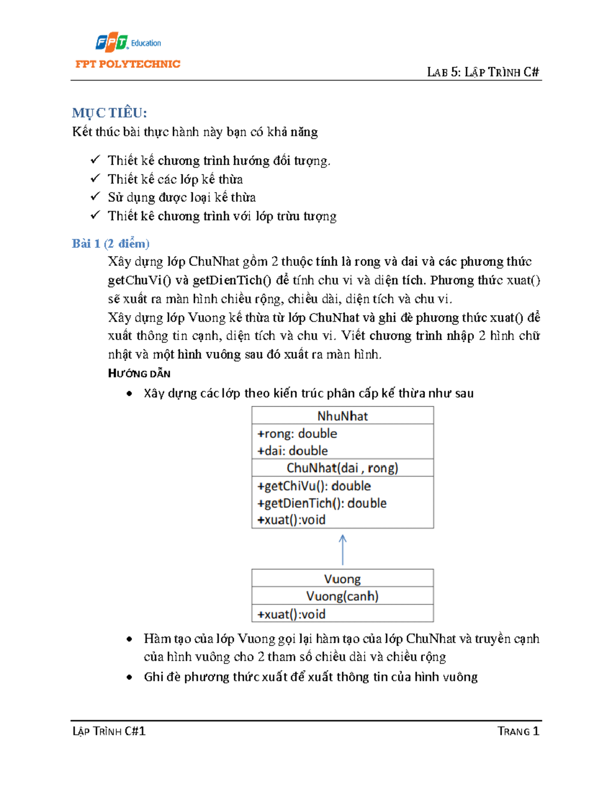 NET101 - Lab5 - lab5 - MỤC TIÊU: Kết thúc bài thực hành này bạn có khả ...