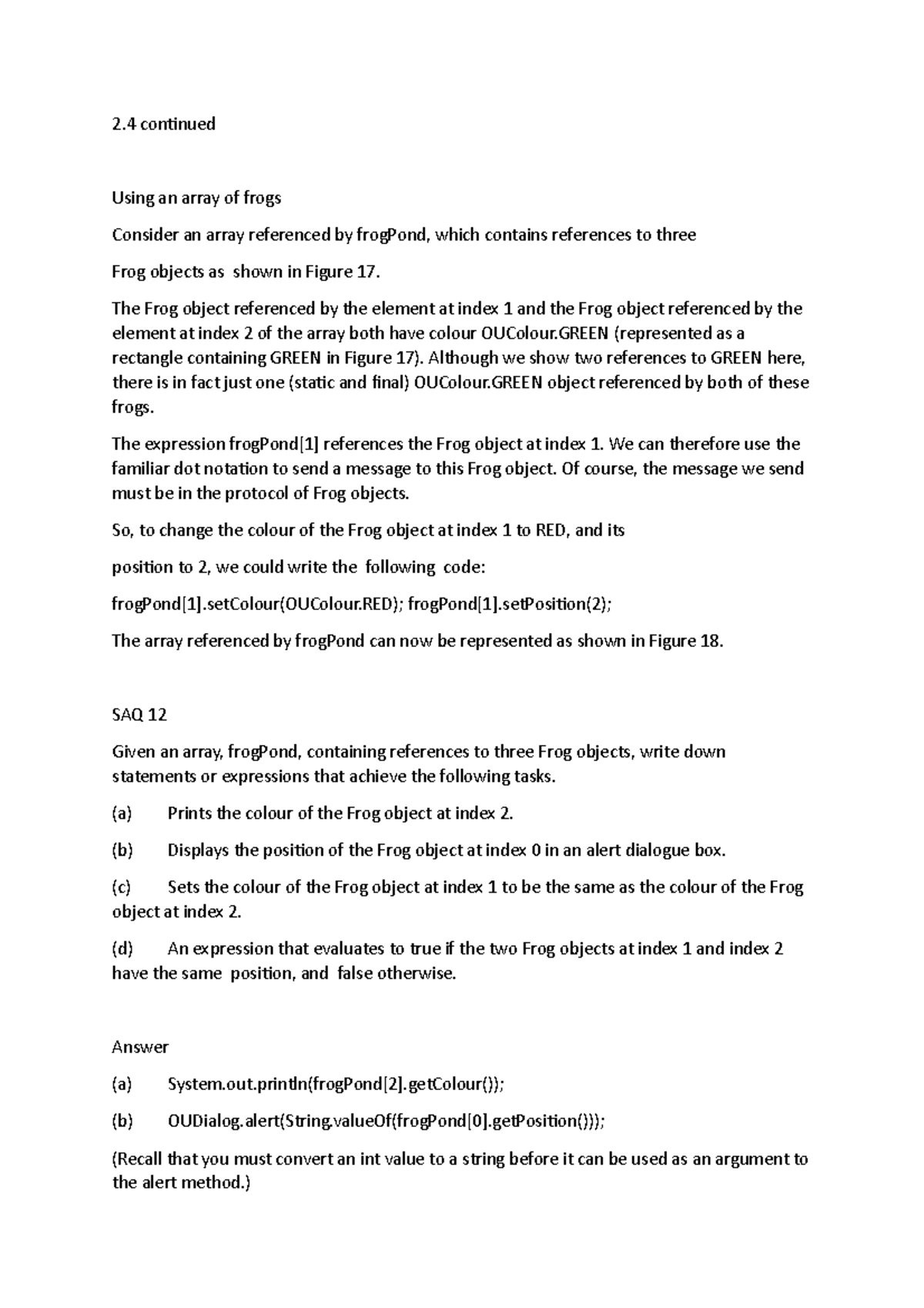 Unit 9 - 2.4 continued - in depth notes from the units in the M250 ...