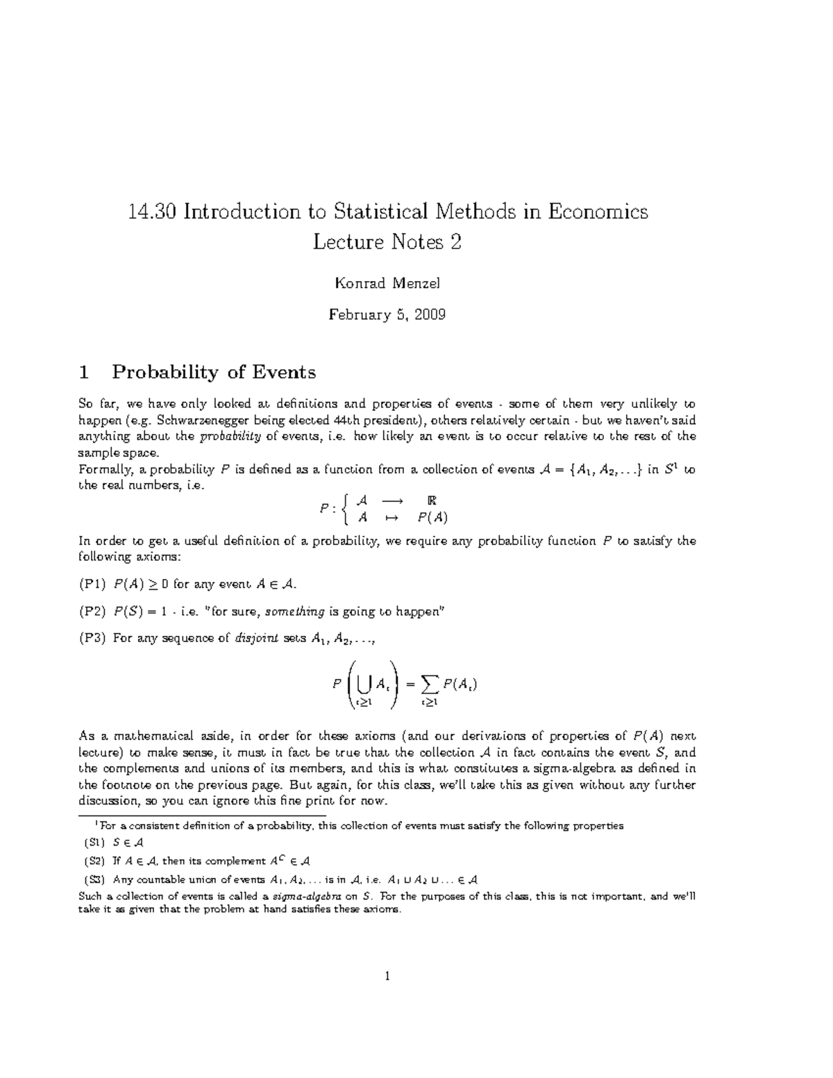 Probabilities and counting rules - ÿ ÿ 1 14 Introduction to Statistical Methods in Economics ...
