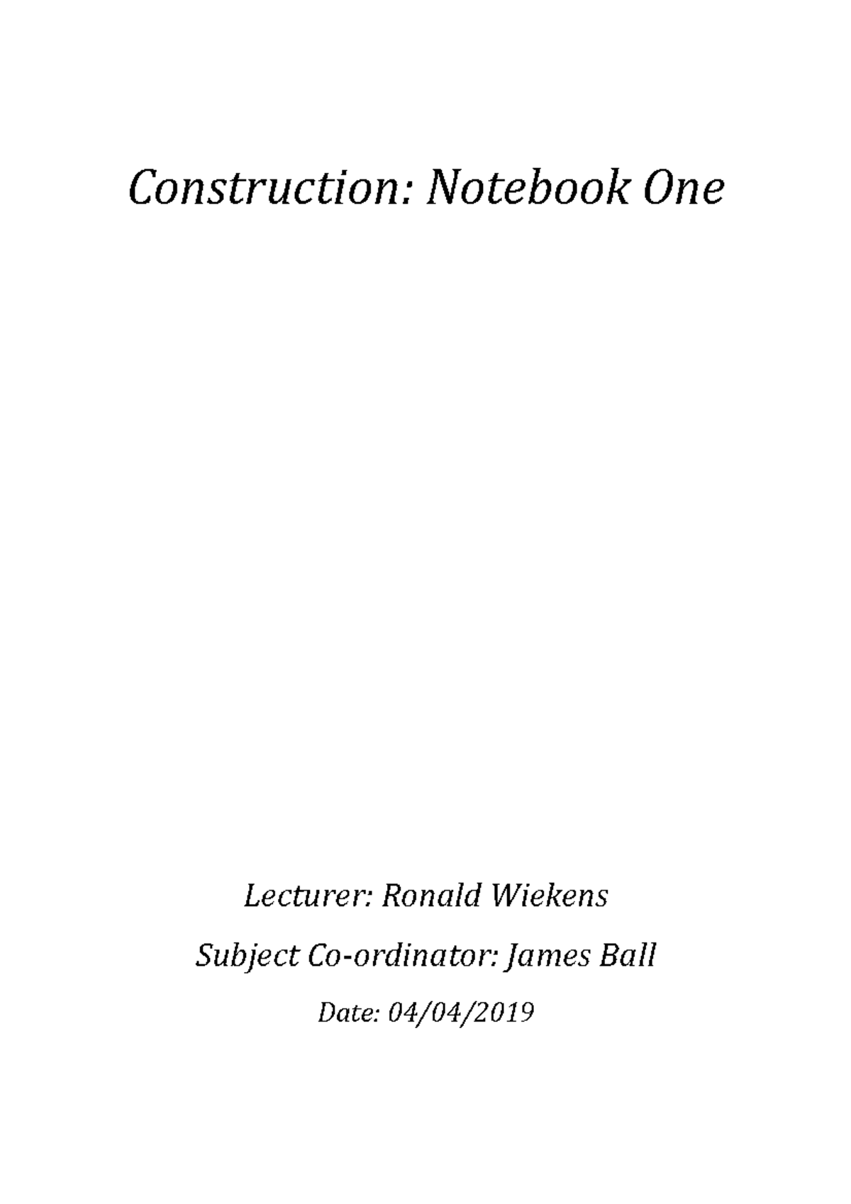 Notebook-1 - The mandatory report for construction - Construction ...