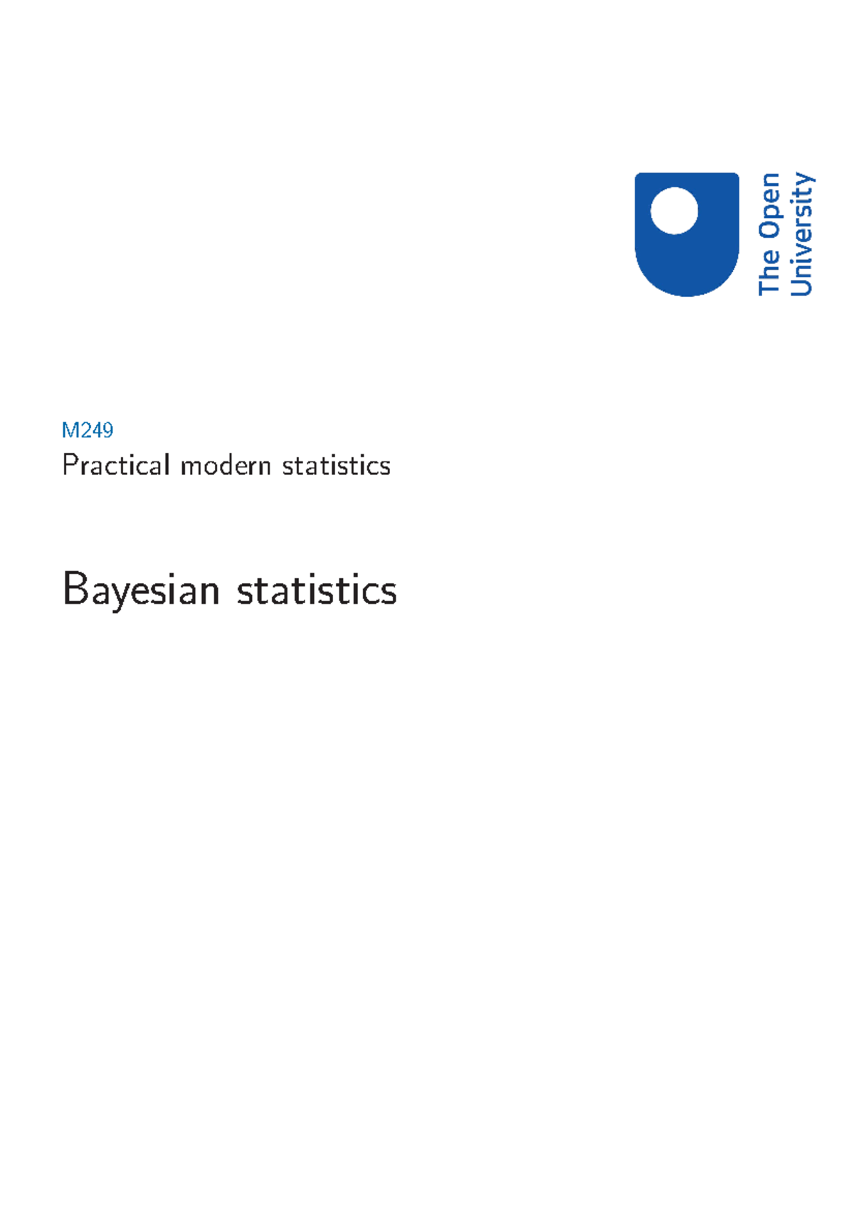 Bayesian statistics PDF - M Practical modern statistics Bayesian ...