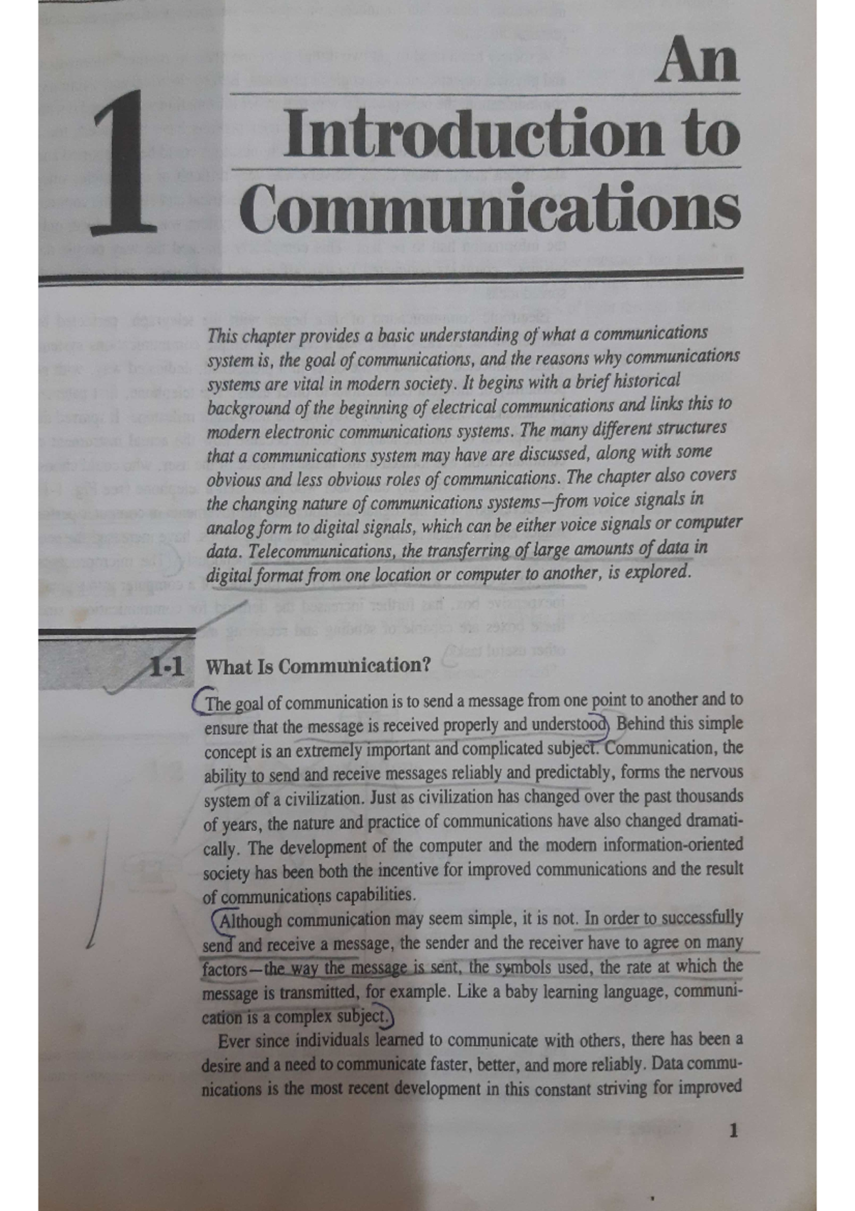 Open course 1 and 2 module - An Introduction to Communications This chapter provides a basic ...