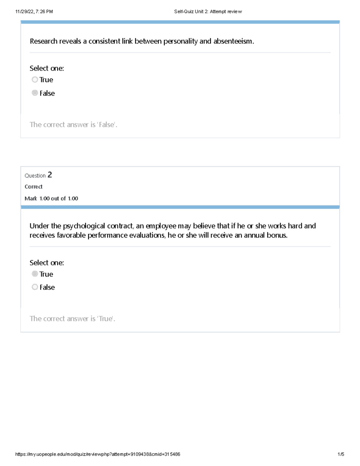 Self Quiz Unit 2 Attempt Review Pdf 4 Question 2 Correct Mark 1 Out Of 1 Research Reveals A