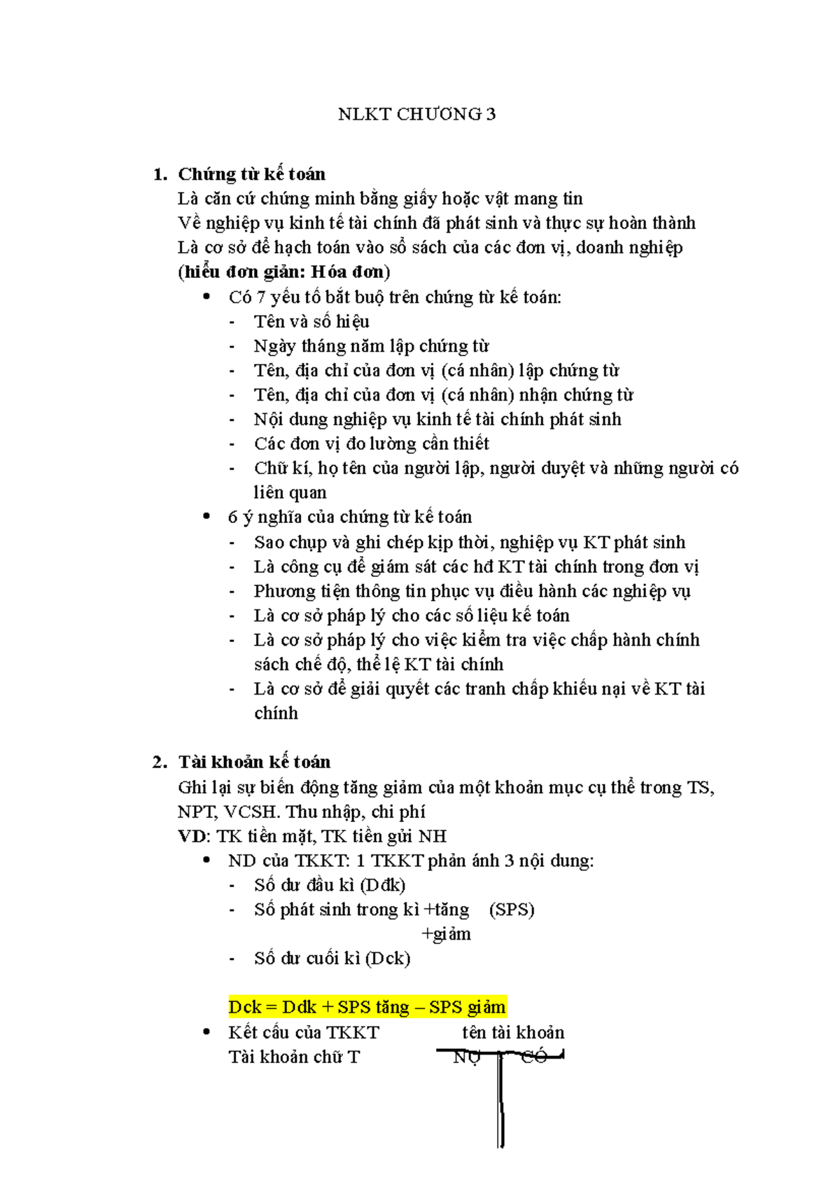 NLKT CHƯƠNG 3 - nlkt - NLKT CHƯƠNG 3 Chứng từ kế toán Là căn cứ chứng ...