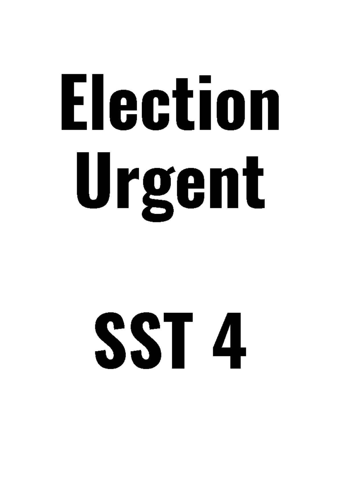 Election - Poster - Electrical engineering - Election Urgent SST 4 ...