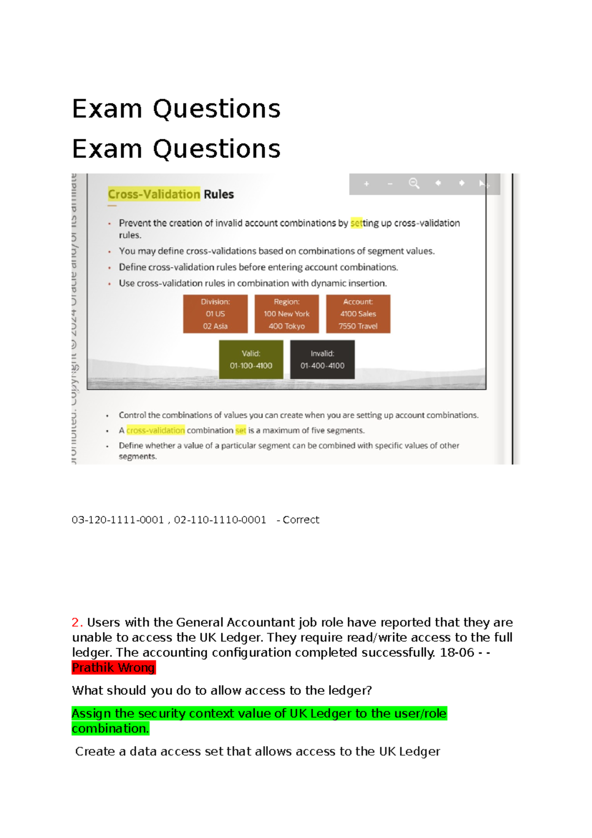 GL Final Dump 1 - Useful content - Exam Questions Exam Questions 03-120 ...