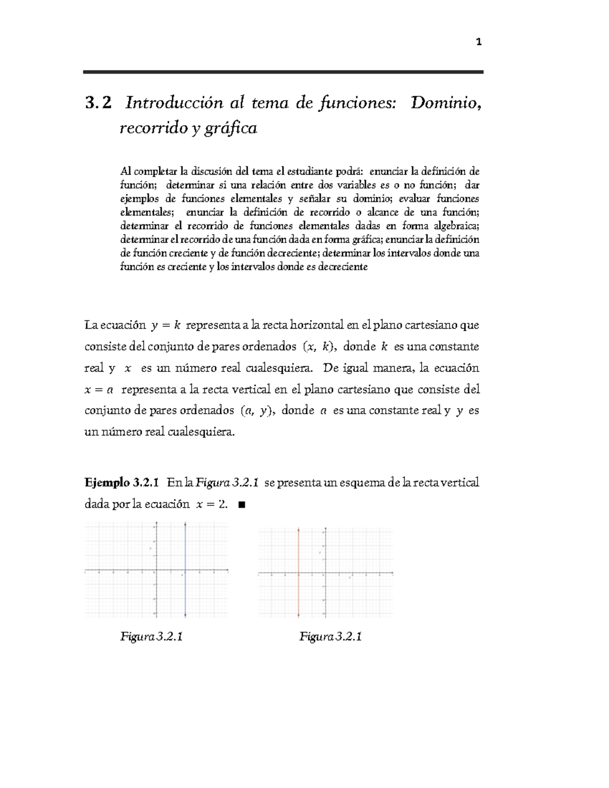 Sección 3.2A Introducción al tema de funciones - Dominio y recorrido ...