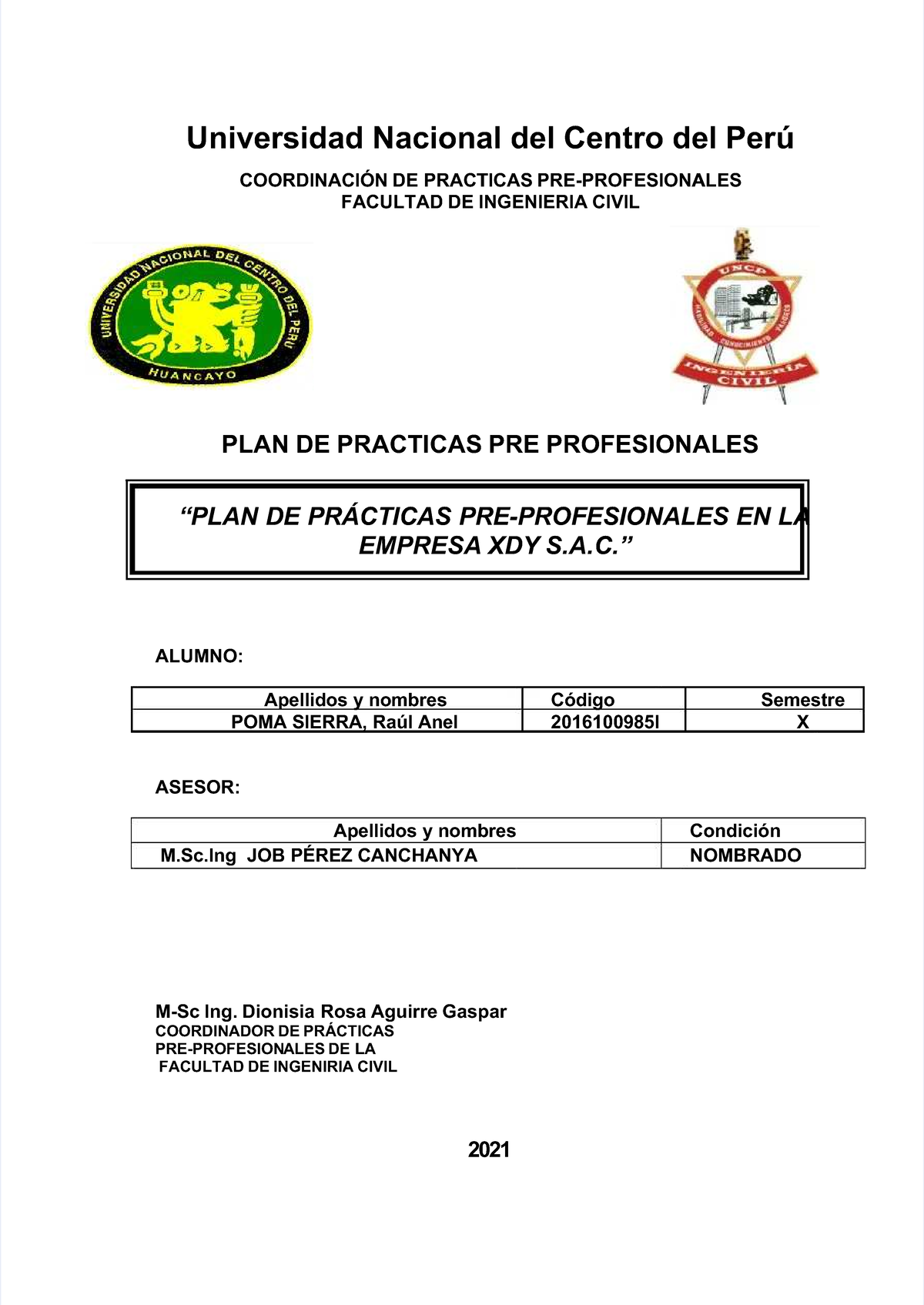 Pdf-plan-de-practicas-pre-profesionales-agr compress - Universidad Nacional del Centro del - Studocu