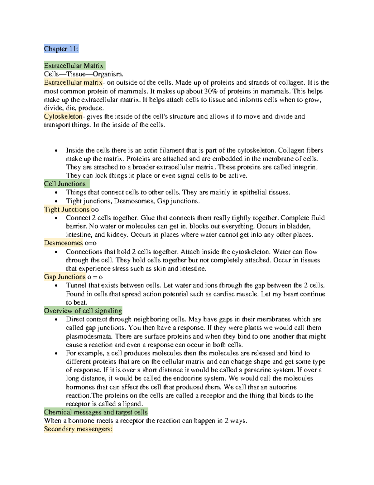 Chapter 11 - Chapter 11: Extracellular Matrix Cells—Tissue—Organism ...