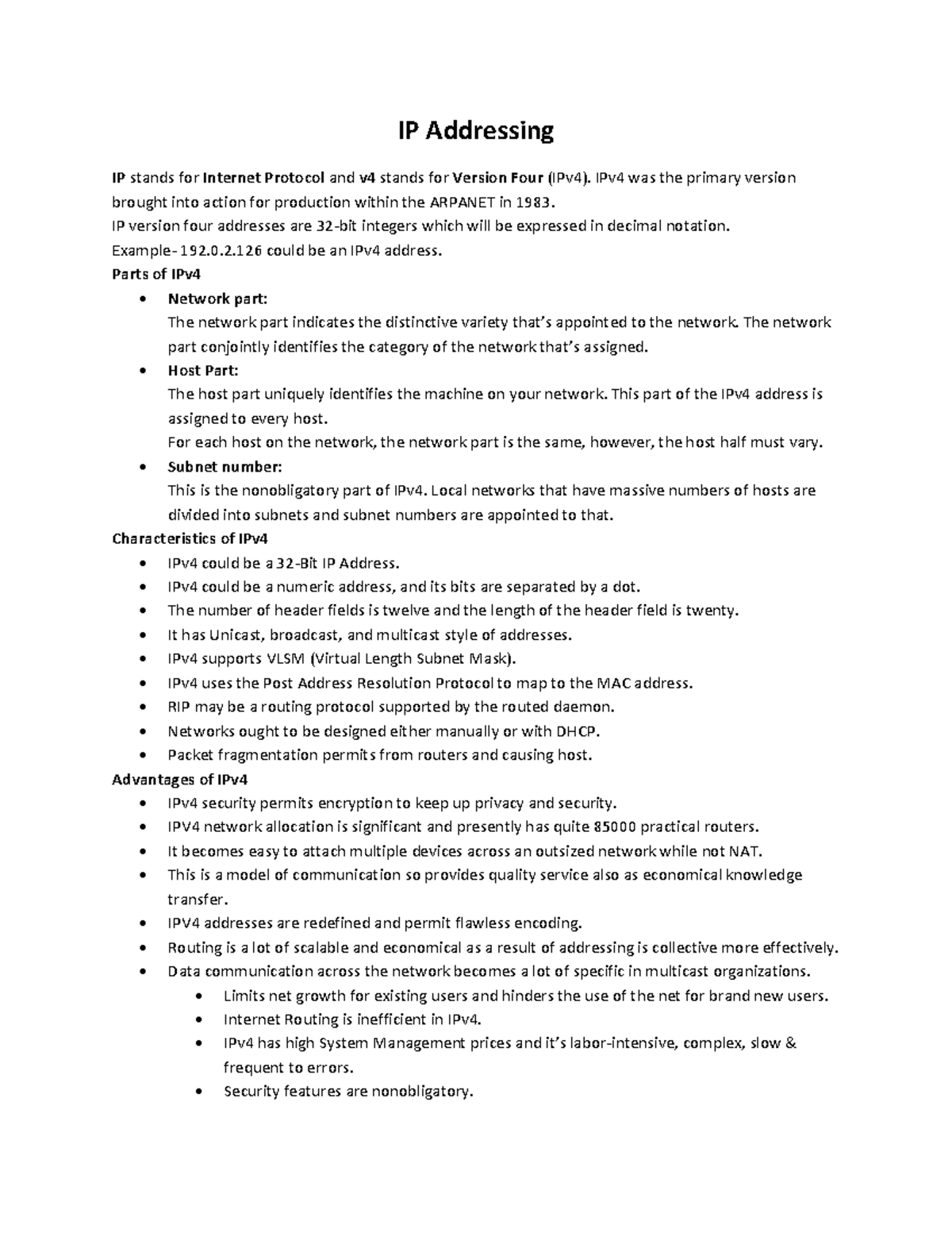 IP-Addressing-updated - IP Addressing IP stands for Internet Protocol ...
