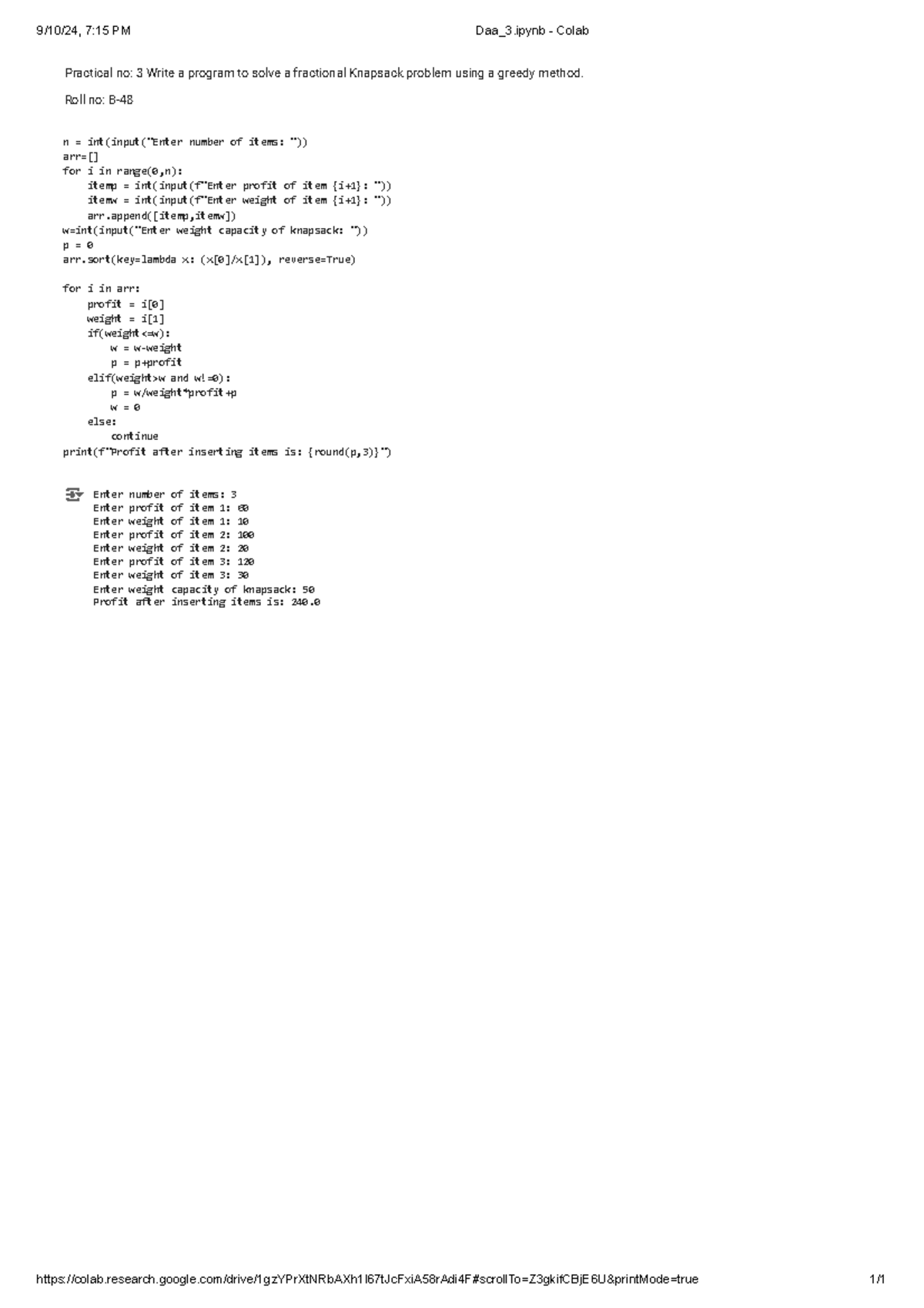 P3 - Practical no :3 - Practical no: 3 Write a program to solve a ...