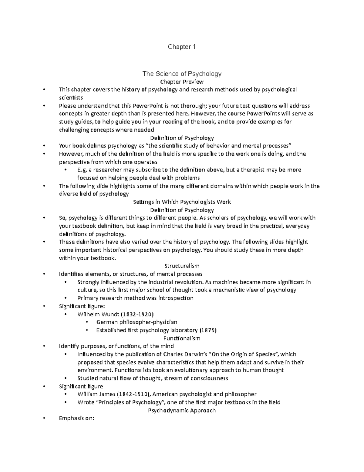 Ch 01 Study Guide - Chapter 1 • • • • • • • • • • • • The Science of ...